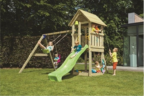 Blue Rabbit 2.0 - toren Kiosk, incl. houtpakket en glijbaan ...