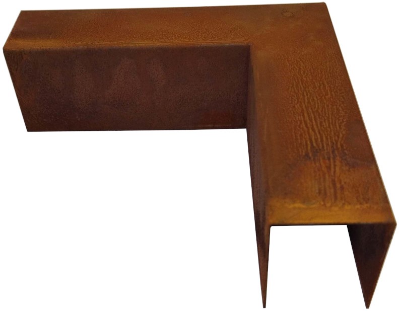 Hoek Overzetprofiel Cortenstaal Kantopsluiting 6 X 5 X 20 Cm Bij